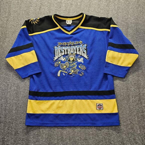 Disney | Shirts | Disneyland Resort Donalds Destroyers Hockey Jersey ...